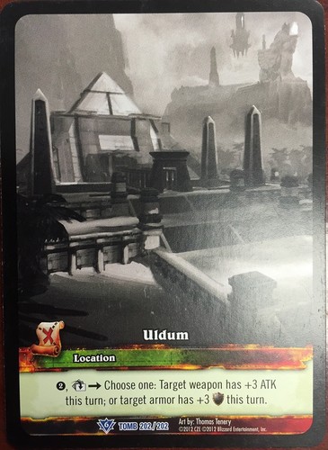 WORLD OF WARCRAFT WOW TCG RARE EXTENDED ART : ULDUM SKETCH CARD | eBay