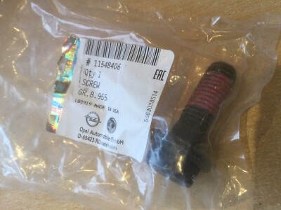GENUINE VAUXHALL INSIGNIA B FRONT BRAKE DISC CALIPER SCREW 11548406 ...