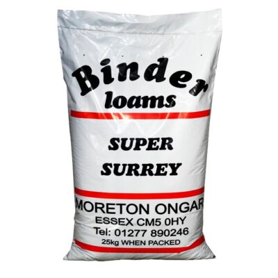 Binder Super Surrey Loam for Top Dressing Lawns and Sports Fields, 25kg ...