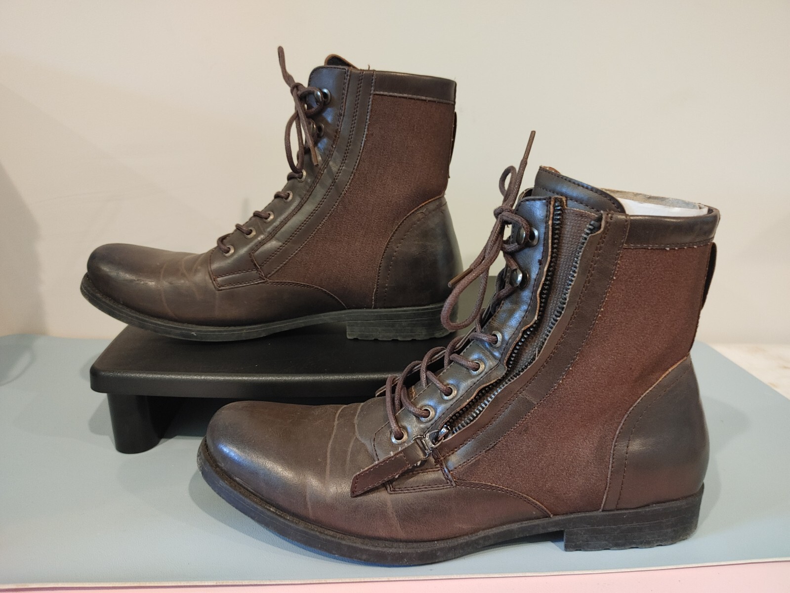 J75 by Jump Defender Size 12 66301M-382 Men's Brown Boots Zippers Laces ...