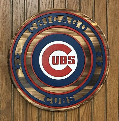 Chicago Cubs Wooden Sign 15 Inch | eBay