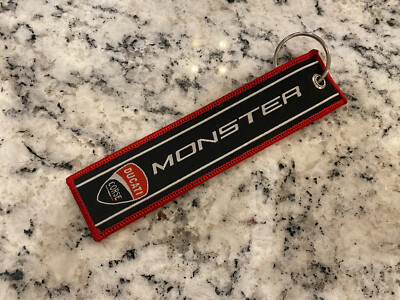 Ducati Corse Monster Double Sided Keychain | Black Red | Motorcycle ...