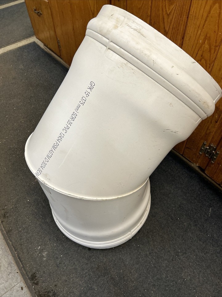 15” 45 Degree Bend PVC SDR 35 Gasketed ASTM-D3034 375mm 15.30” Sewer ...