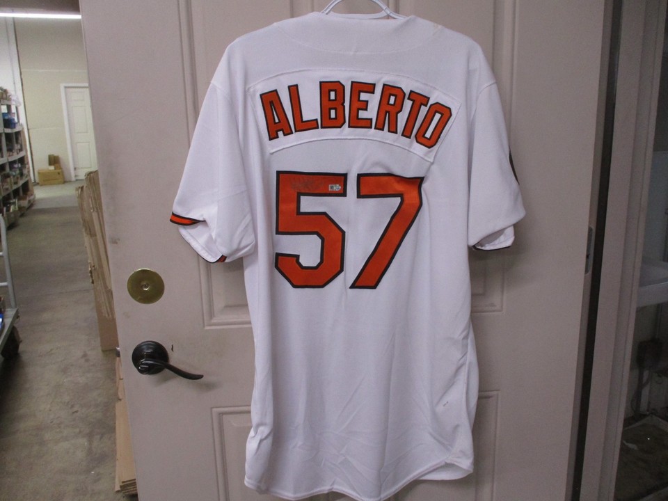 Alberto Baltimore Orioles Autographed Game Used Jersey | eBay