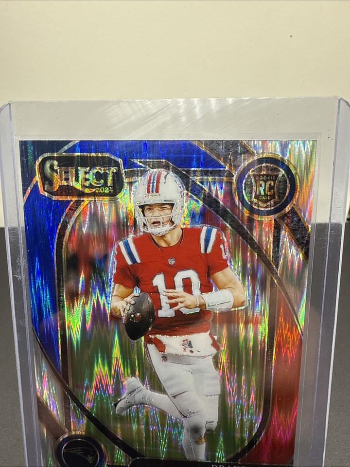 2024 Panini Select - Club Level Drake Maye #218 Red & Blue Shock Prizm ...