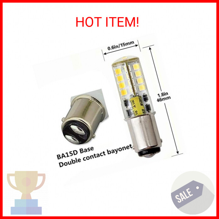 BA15D LED Bulb AC/DC 12V, Double Bayonet Base 5W Daylight White 6000K ...