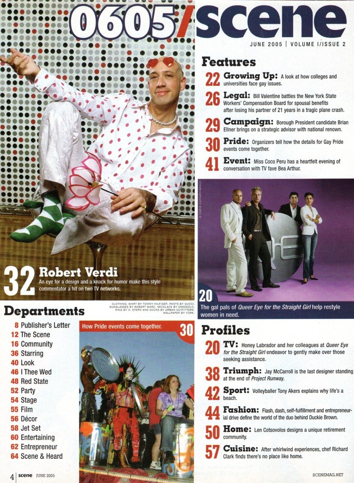 SCENE Magazine June 2005 Robert Verdi Jim Verraros Dylan Fergus The ...