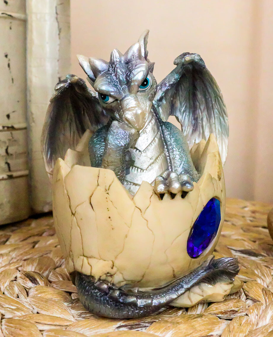 September Birthstone Dragon Egg Statue Blue Sapphire September Gem ...