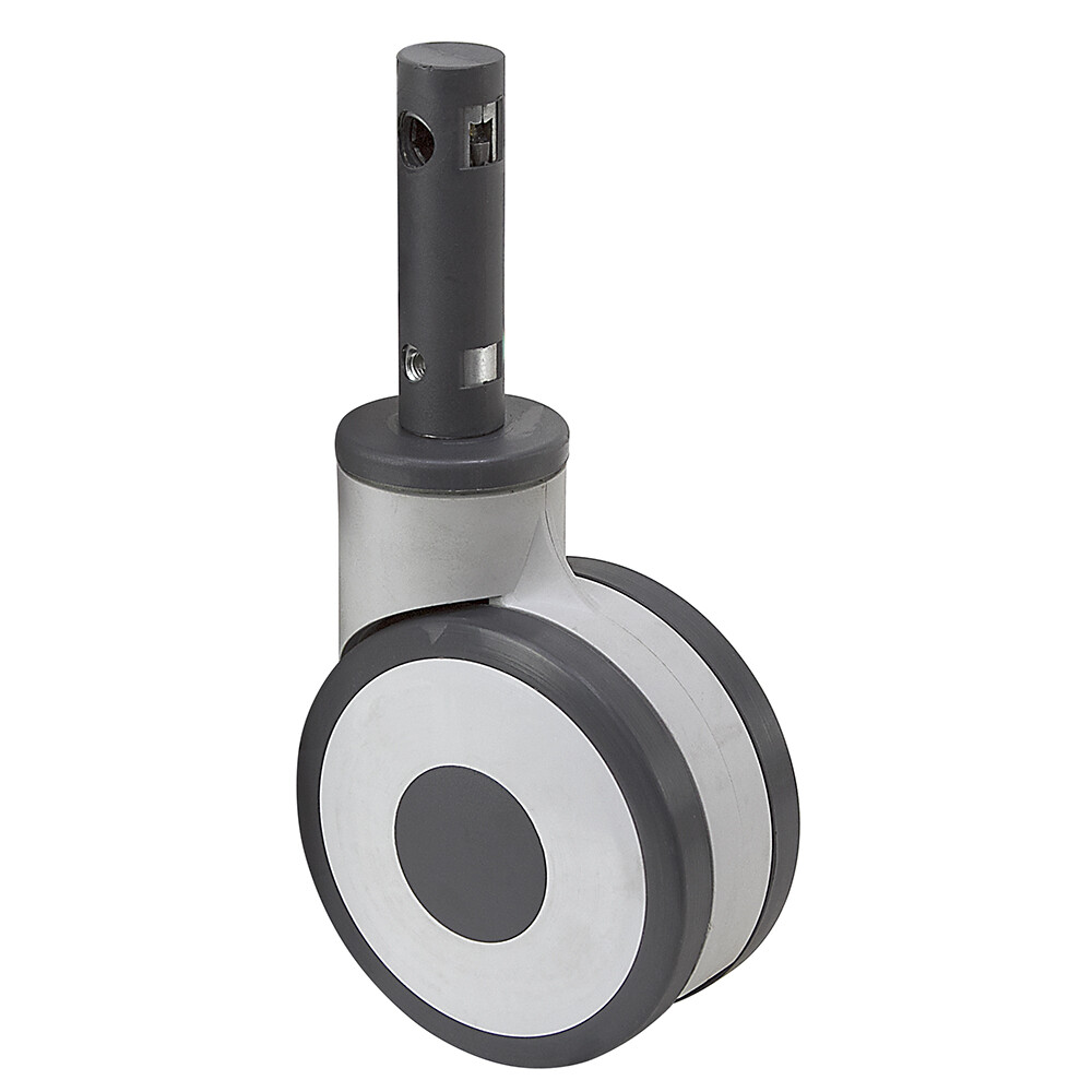 5" x 9/16" Rhombus Swivel Round Stem Caster w/Total Brake 383Q 1-4512 ...