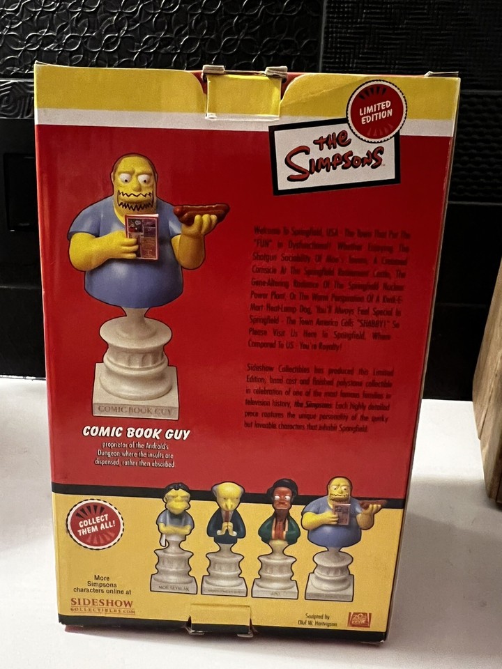 The Simpsons Limited Edition Bust Comic Book Guy In Box Rare | eBay