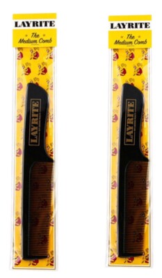 Layrite Pocket Combs, 2- Pack, Black, 7 3/8 Inches Long 54 Fine Comb ...