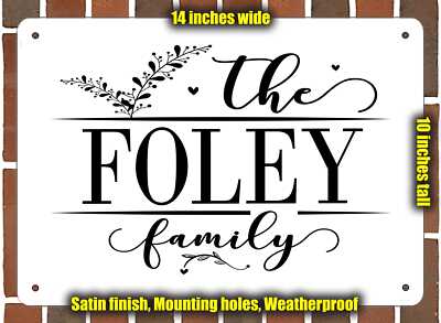 Foley Family Decorative Metal Door or Wall Plaque (Style 2) | eBay