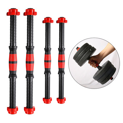 2PCs Threaded Dumbbell Handles w/Spinlocks Fit 1 inch Standard Weight ...