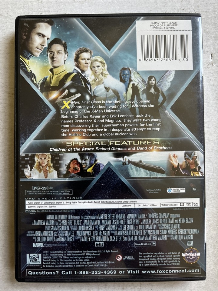 X-Men: First Class (DVD, 2011) | eBay