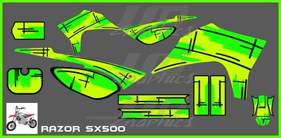 Razor SX500 graphics kit decals THICK AND HIGH GLOSS | eBay