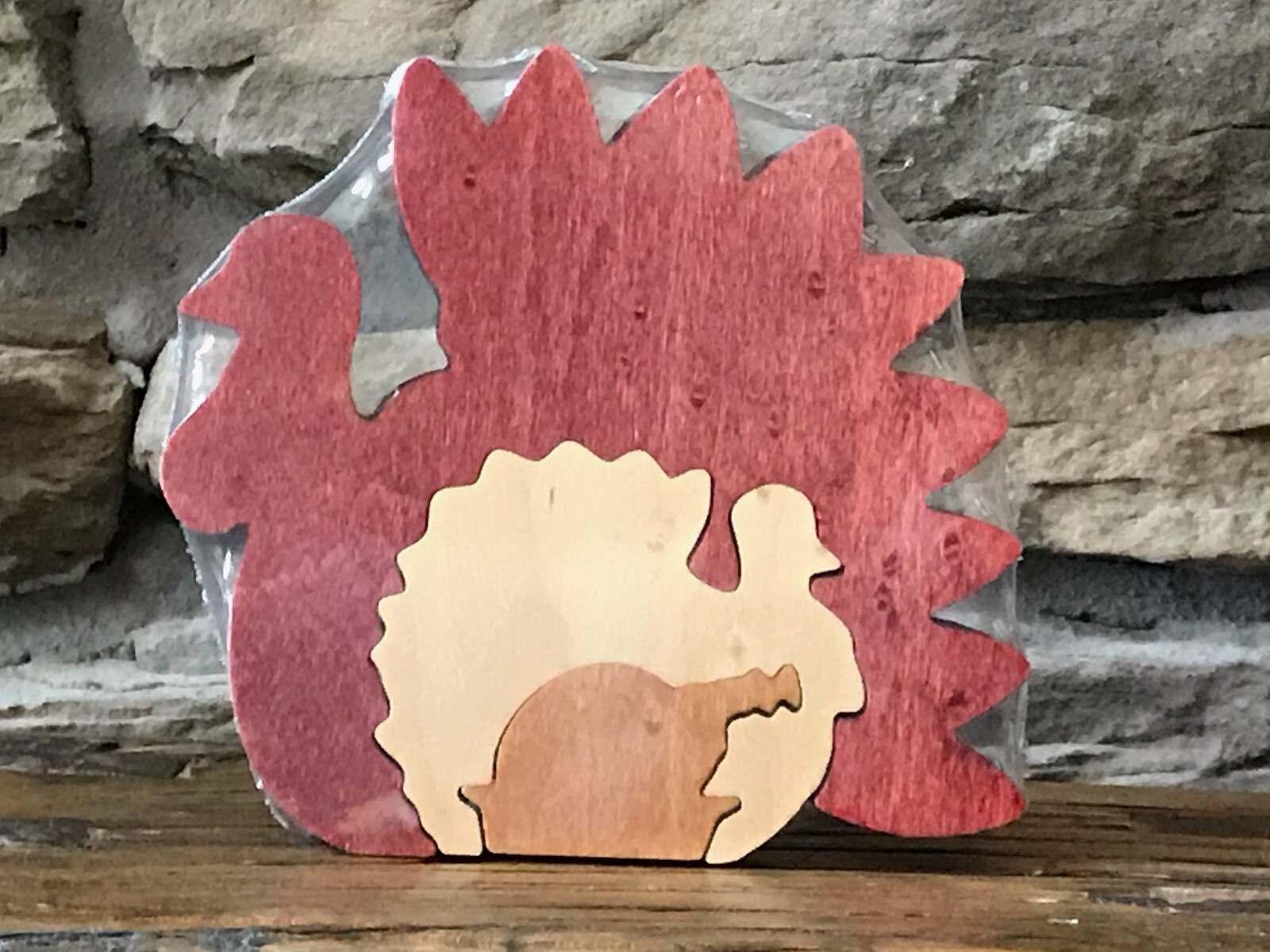 Small Turkey Dinner Thanksgiving Puzzle Wood Farm Animal Puzzle Toy ...