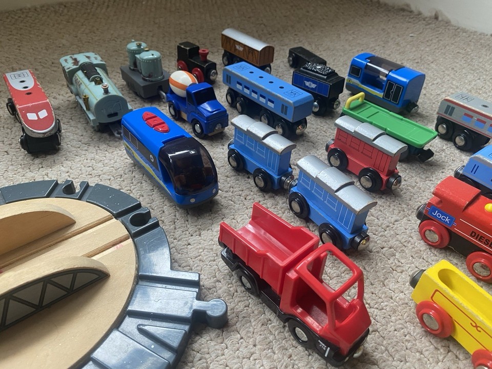 Wooden Train Track Set big collection Job lot Bundle | eBay UK