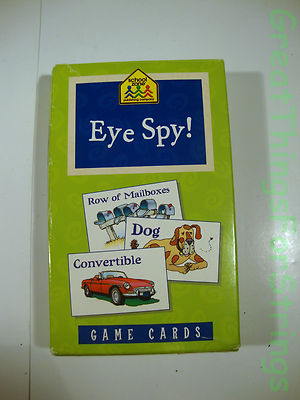 Eye Spy Game Cards School Zone Reading Alphabet Ages 4+ Parent Card ...
