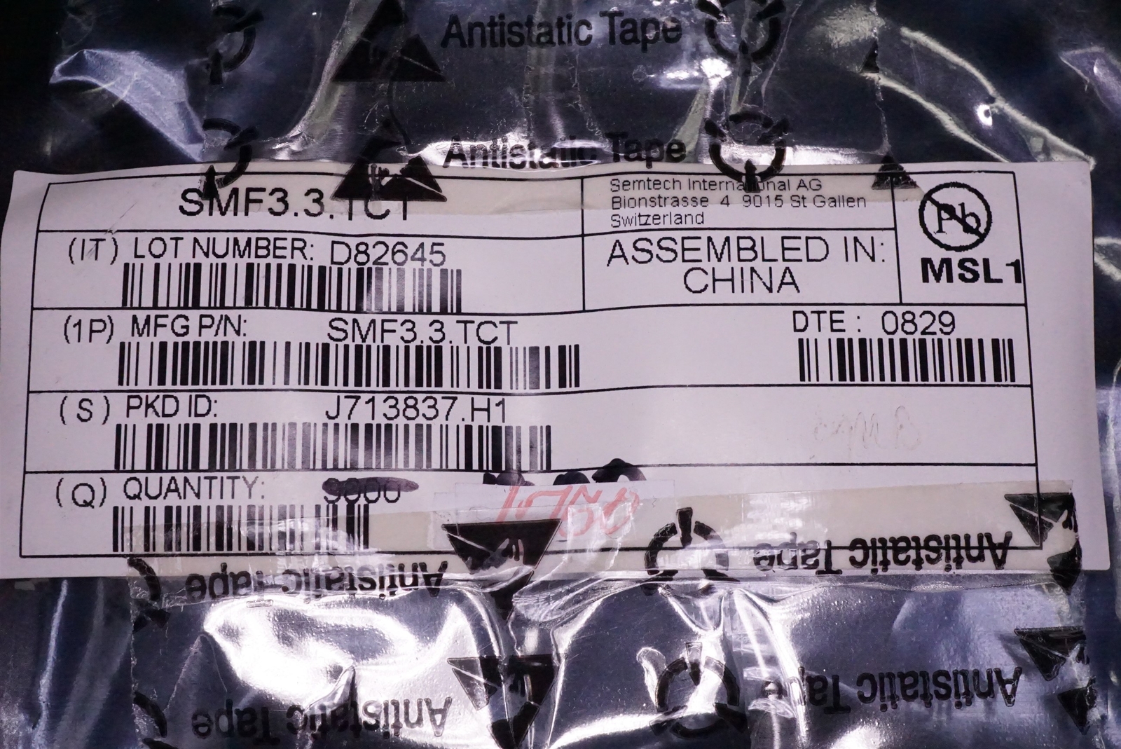 Lot of 5 SMF3.3.TCT Samtech TVS Diode ESD Protection Array 8V 5A SMT SC ...