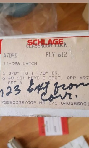 Vintage Schlage Classroom Function Knob 612 NIB | eBay