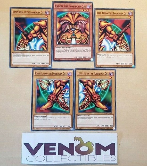 YUGIOH! COMPLETE EXODIA SET ALL 5 PIECES! The Forbidden One Common LDK2 ...