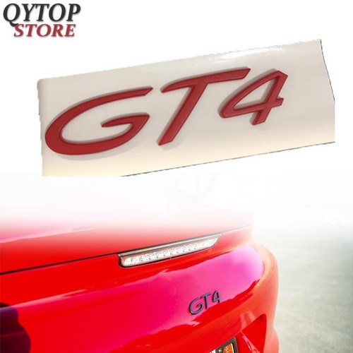 Red Letter GT4 Racing Badge Car Rear Trunk Lid Tailgate Sticker Emblem ...
