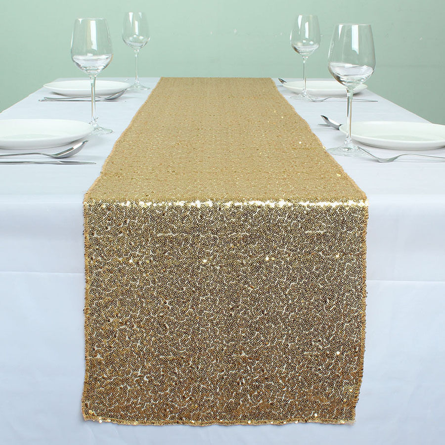 5 SEQUIN TULLE TABLE RUNNERS or CHAIR COVER SASHES 14"x108" Made USA 10 ...
