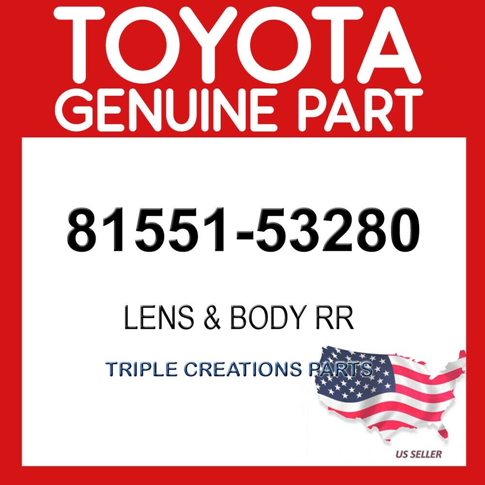 TOYOTA GENUINE 8155153280 LENS & BODY, REAR COMBINATION LAMP, RH 81551 ...