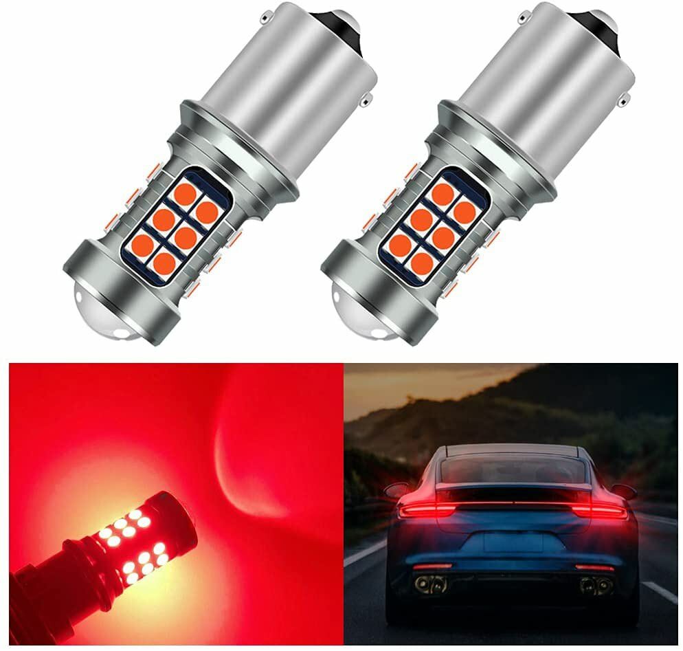 1156 BA15S LED Bulbs Reverse Light Red Tail Light Bulbs 27-SMD 3030 ...