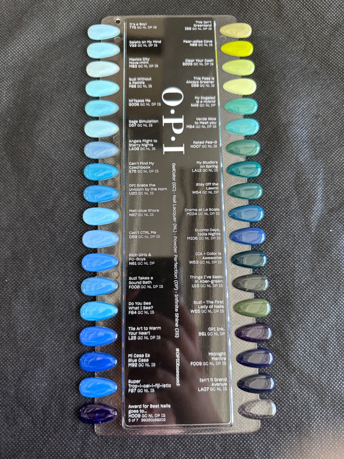 OPI Color Chart - Gel Color, Infinite Shine, Nail Lacquer, Powder ...