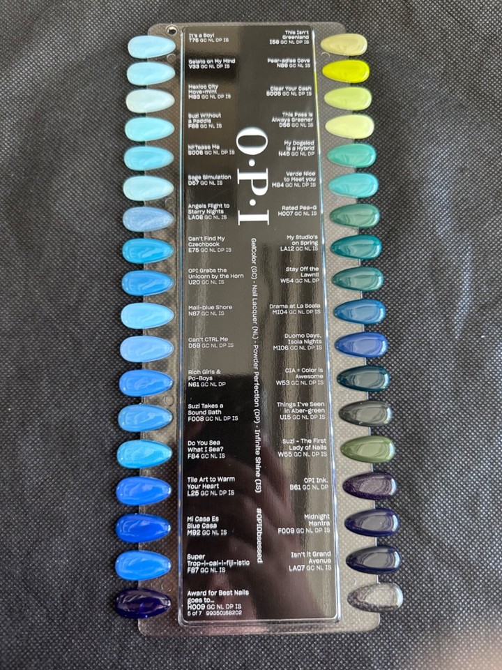 OPI Color Chart - Gel Color, Infinite Shine, Nail Lacquer, Powder ...
