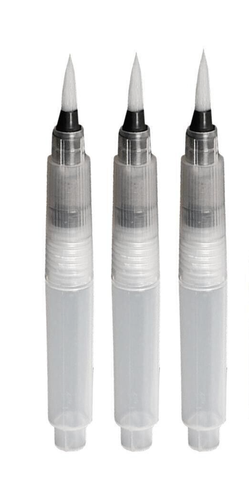 10 PC Refillable Paint Brush Pens Water Color Pencil Soft Watercolor ...