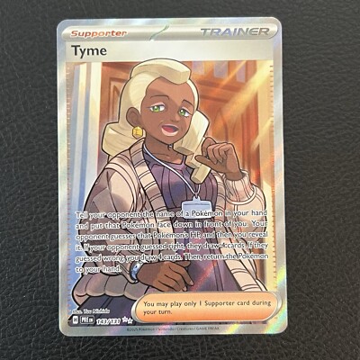 Pokemon Prismatic Evolutions Tyme 143/131 Holo Full Art Ultra Rare Near ...