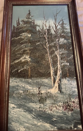 A Rare Original Signed Oil Painting By Philip Cantrell Is A Snowy ...