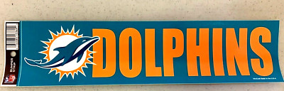 Miami Dolphins Official NFL Bumper Sticker ~ Wincraft Brand New | eBay