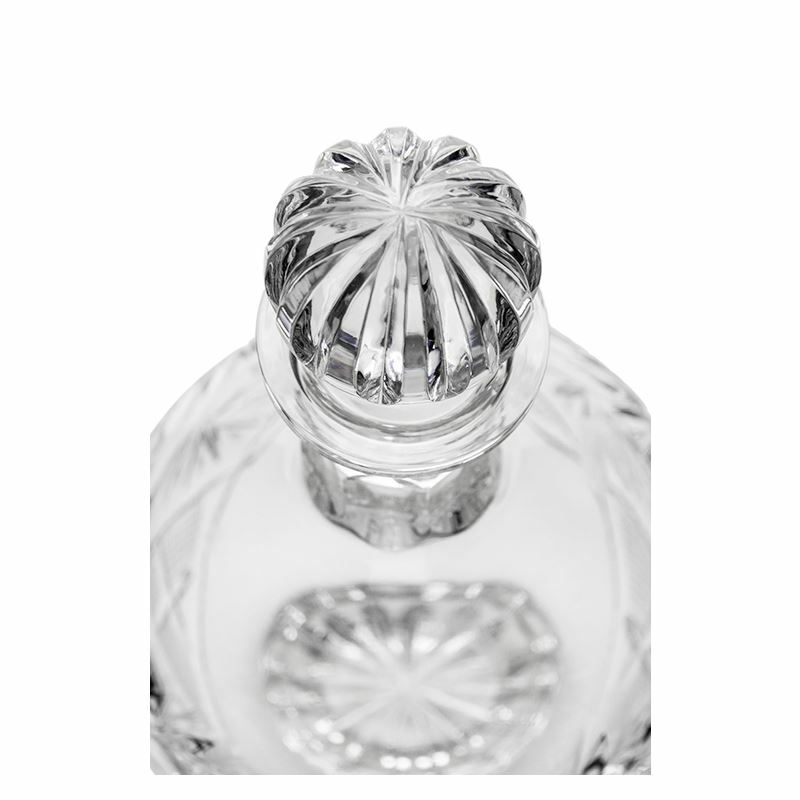 Russian Cut Crystal Glass Decanter & Set of 6 Vodka Shot Glasses USSR ...