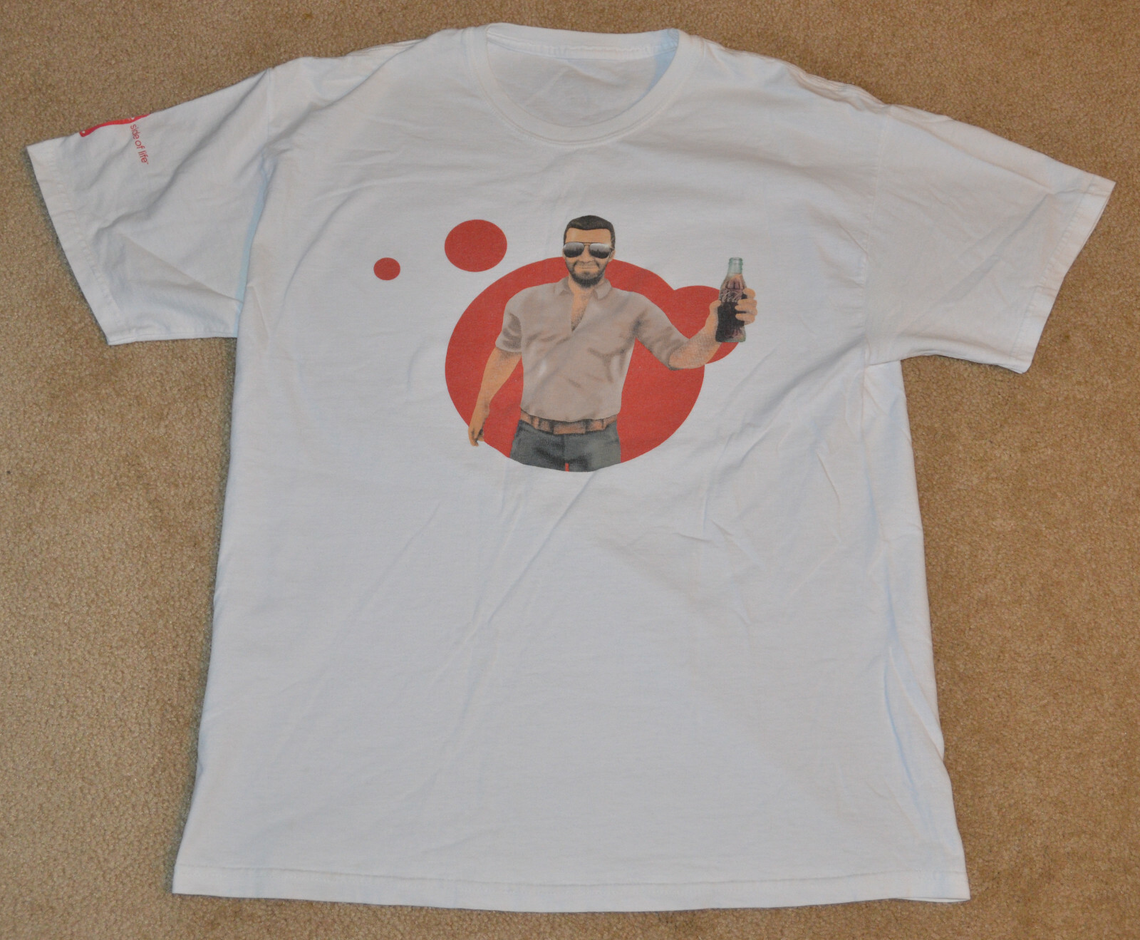Coca-Cola Coke GTA Clone Guy Commercial Shirt (White)… - Gem