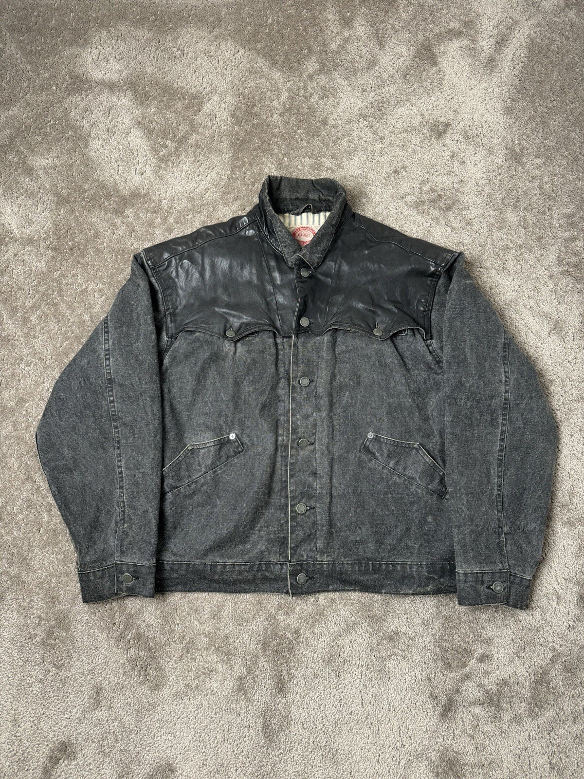 Vintage Mens Rare Leather Jacket The Australian Outba… - Gem