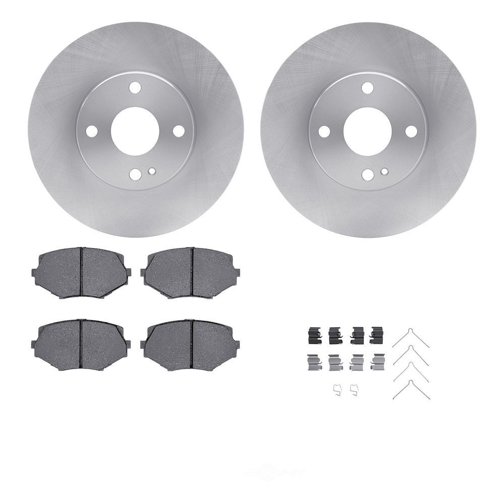 Disc Brake Kit-Rotors with 5000 Advanced Brake Pads includes Hardware ...