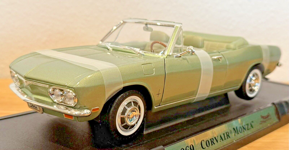 1969 CHEVROLET CONVAIR MONZA METALLIC GREEN CONVERTIBLE 1:18 DIECAST ...