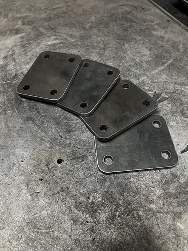 caster wheel mounting plate 1/4” steel (Set Of 4) | eBay