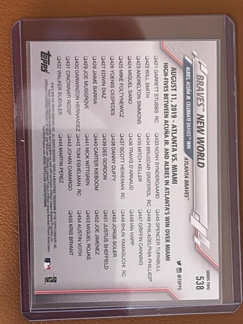 Atlanta Braves 2020 Topps Series 1 New World Card 🔥SUPER CLEAN🔥 | eBay