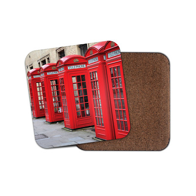 Red Telephone Boxes Coaster - England Britain London UK Travel Cool ...