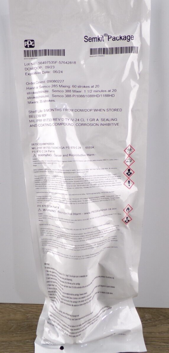 PPG Aerospace P/S 870 C-24 Gray Corrosion Inhibitive Sealant - 2.5 oz ...