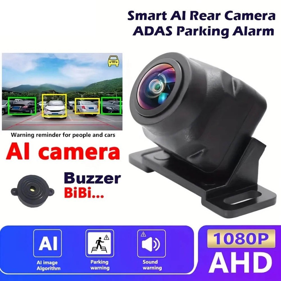 170 Degree Wide Fish Eye Car Camera AHD 1080P with ADAS Support Buzzer ...
