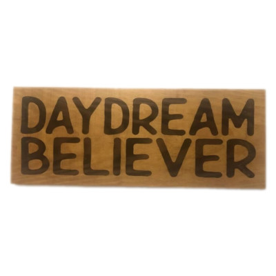 DAYDREAM BELIEVER Sign Plaque Engraved Boho Wanderlust Room Decor Teen ...