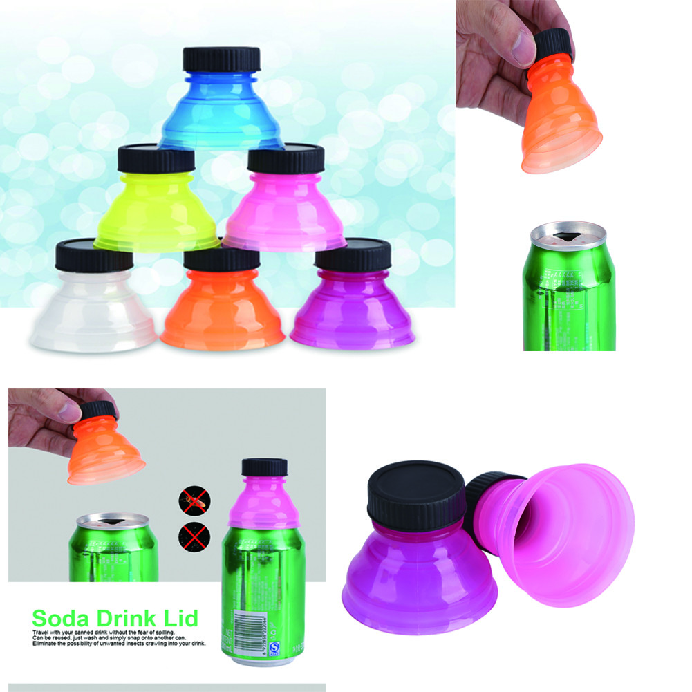 6pcs Snap Bottle Can Cover Fizz Fruit Drinks Soda Lid Reusable | eBay