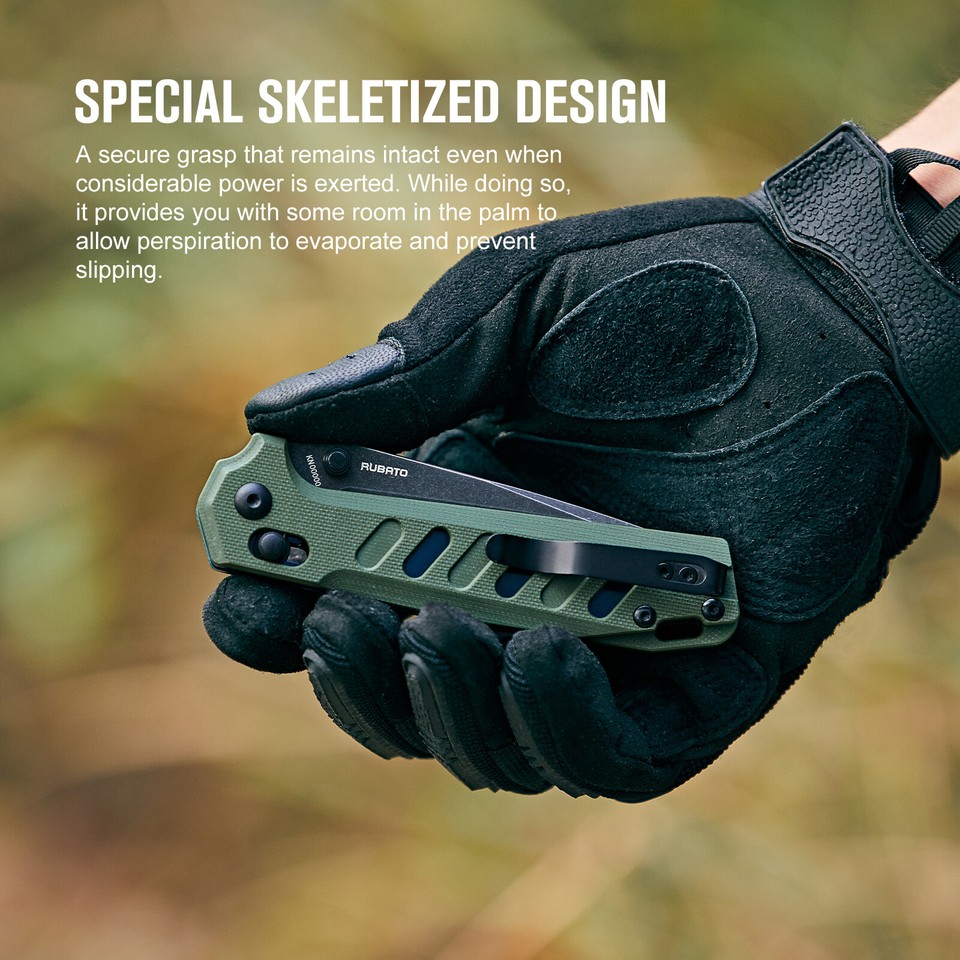 OKNIFE Rubato Folding Pocket Knife, Tanto Style Knife with 154CM ...