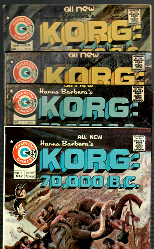 KORG: 70,000 B.C. # 1,4,6,7 (4.0) 1975 Bronze-Age Charlton 4 Book Lot 🔨 ...