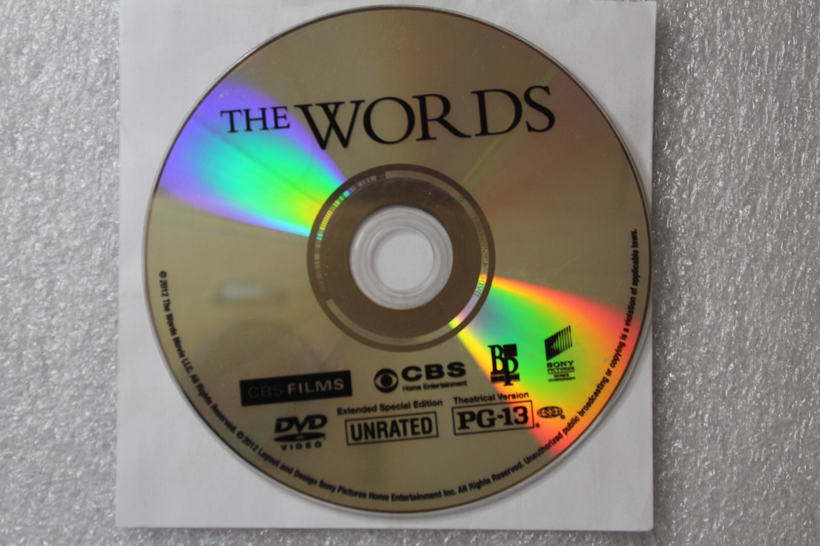 The Words Dvd Cover